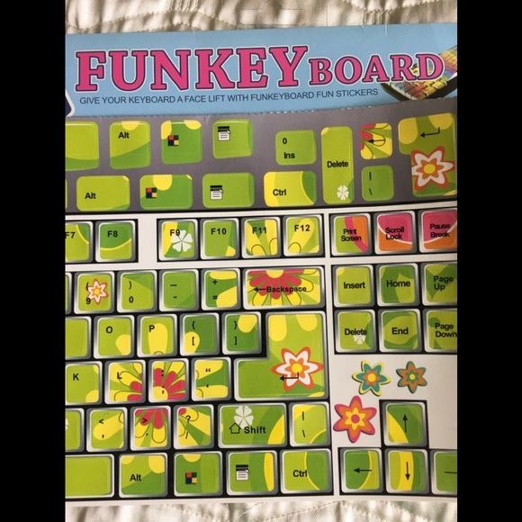 Funky Concepts | Storage & Organization | New Funkey Keyboard Stickers ...